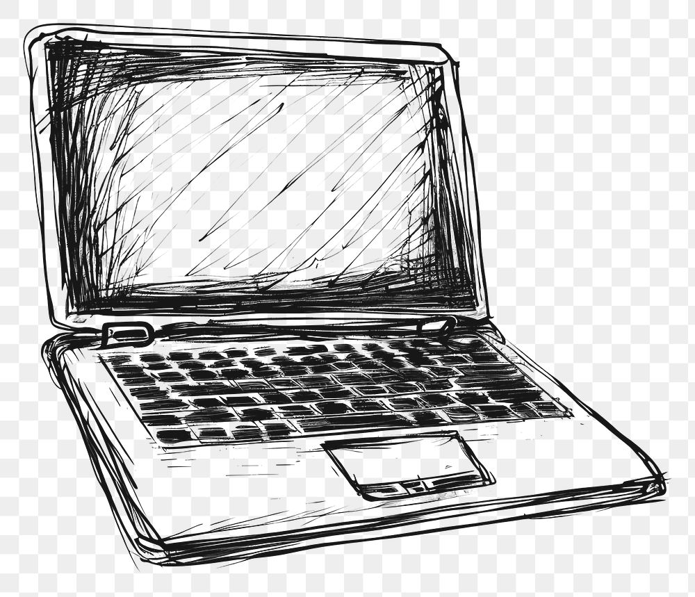 PNG Hand drawn Laptop drawing | Free PNG - rawpixel