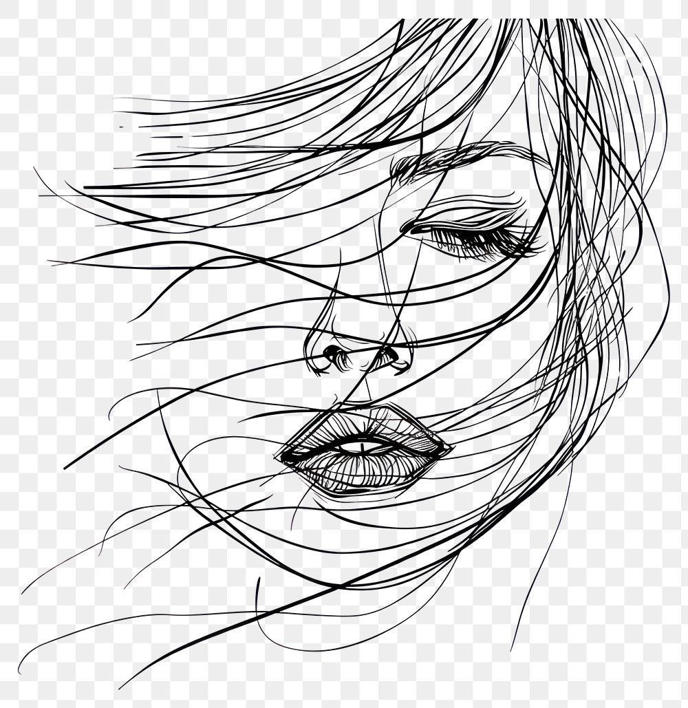 PNG Hand drawn woman drawing | Premium PNG - rawpixel