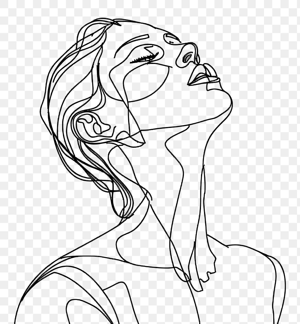 PNG Hand drawn woman drawing | Premium PNG - rawpixel