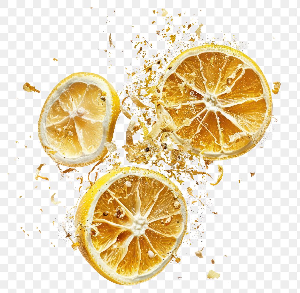 PNG Exploding dried three lemons | Free PNG - rawpixel