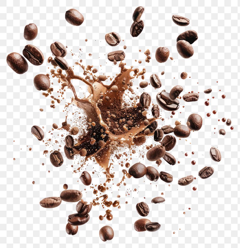 PNG Exploding coffee beans explosion | Free PNG - rawpixel