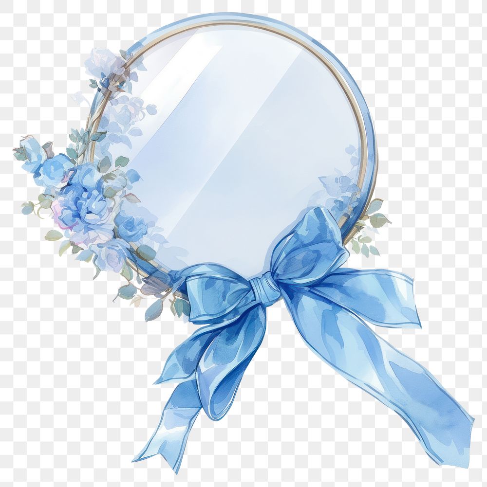PNG Blue coquette mirror illustration | Free PNG - rawpixel