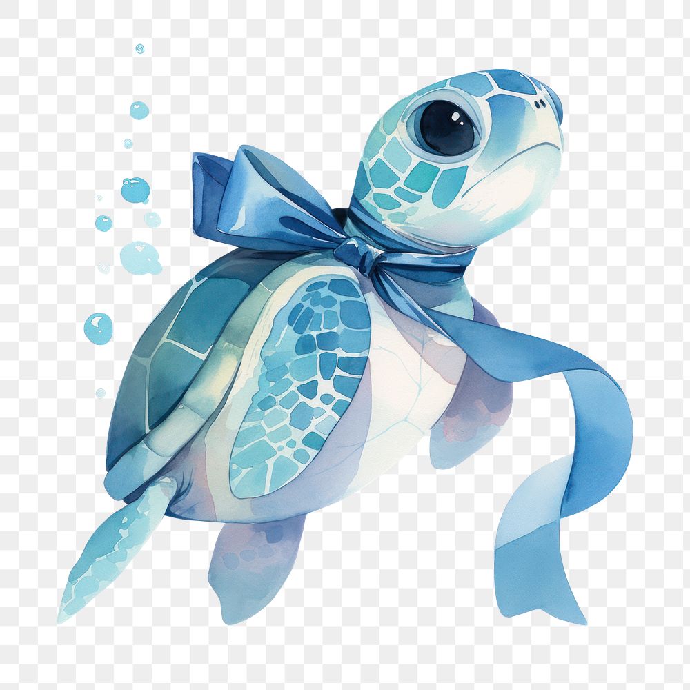 PNG Blue coquette turtle illustration | Free PNG - rawpixel