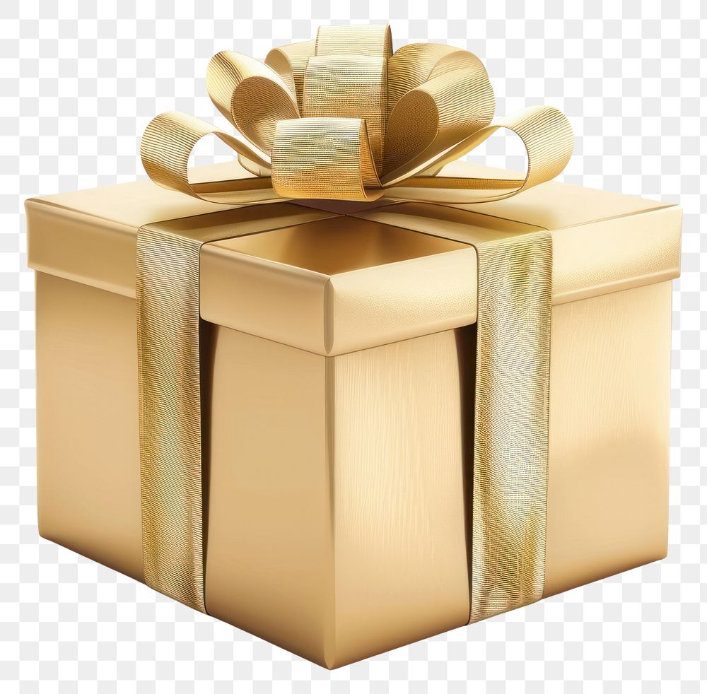 PNG Realistic gold gift box | Free PNG - rawpixel