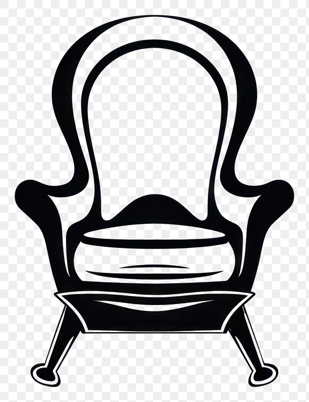 PNG Simple chair furniture armchair | Free PNG - rawpixel