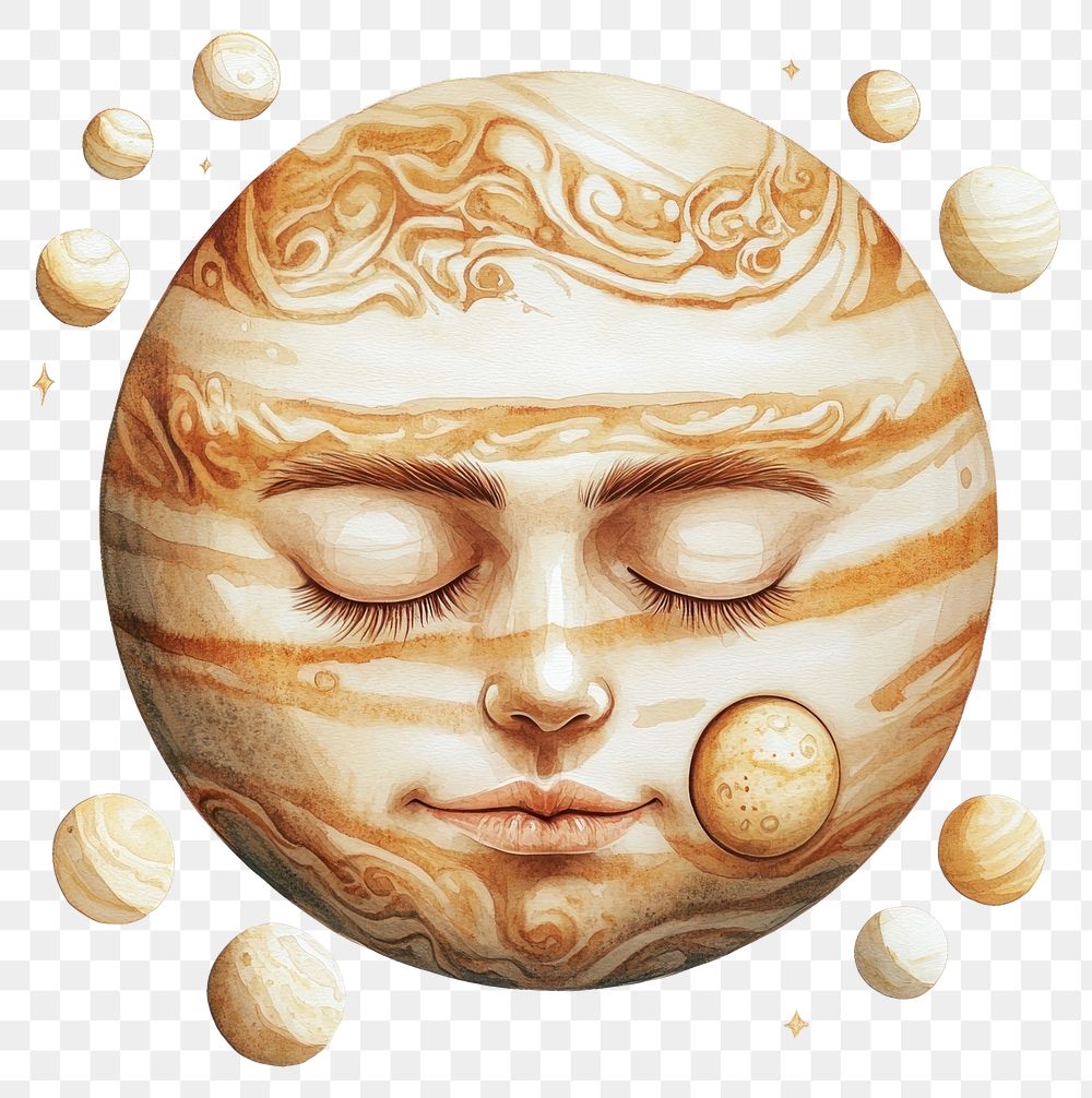PNG Jupiter face illustration celestial. | Free PNG - rawpixel
