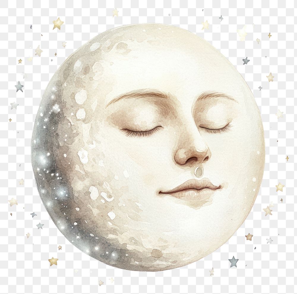 PNG Full moon face illustration | Premium PNG - rawpixel