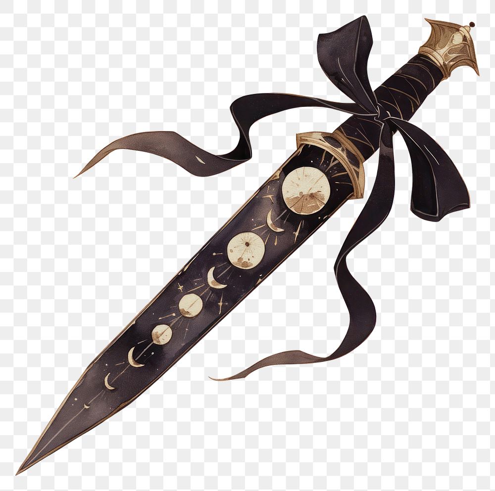 PNG Coquette black Celestial dagger | Free PNG - rawpixel