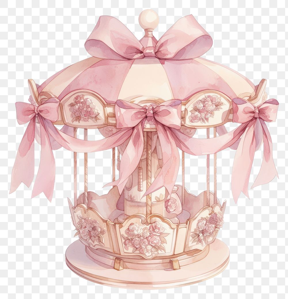 PNG Coquette carousel illustration ribbons | Free PNG - rawpixel