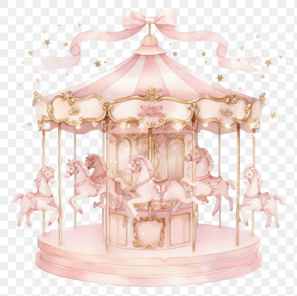 PNG Coquette carousel illustration pastel | Free PNG - rawpixel