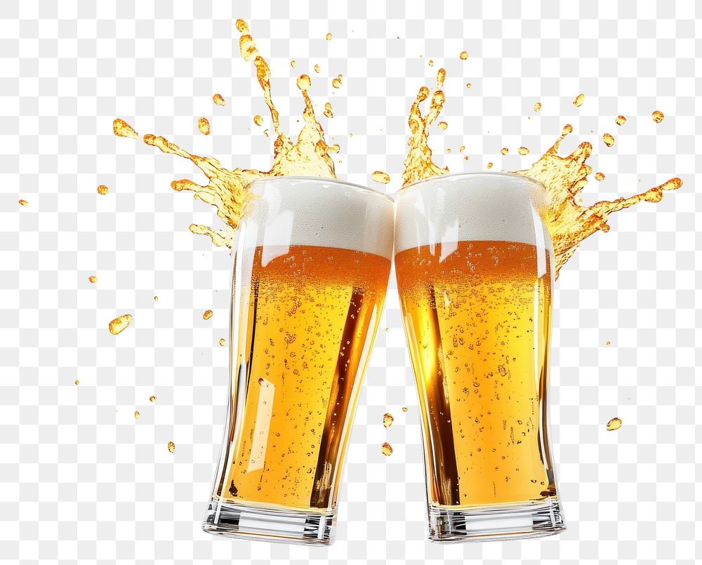 PNG Two beer glasses clinking | Free PNG - rawpixel