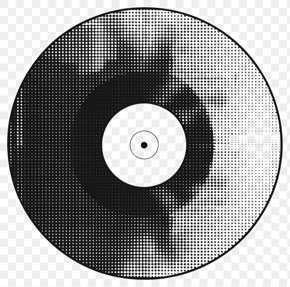PNG Vinyl disc icon halftone | Free PNG - rawpixel