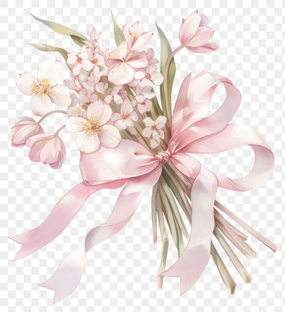 PNG Pastel coquette flowers illustration | Free PNG - rawpixel