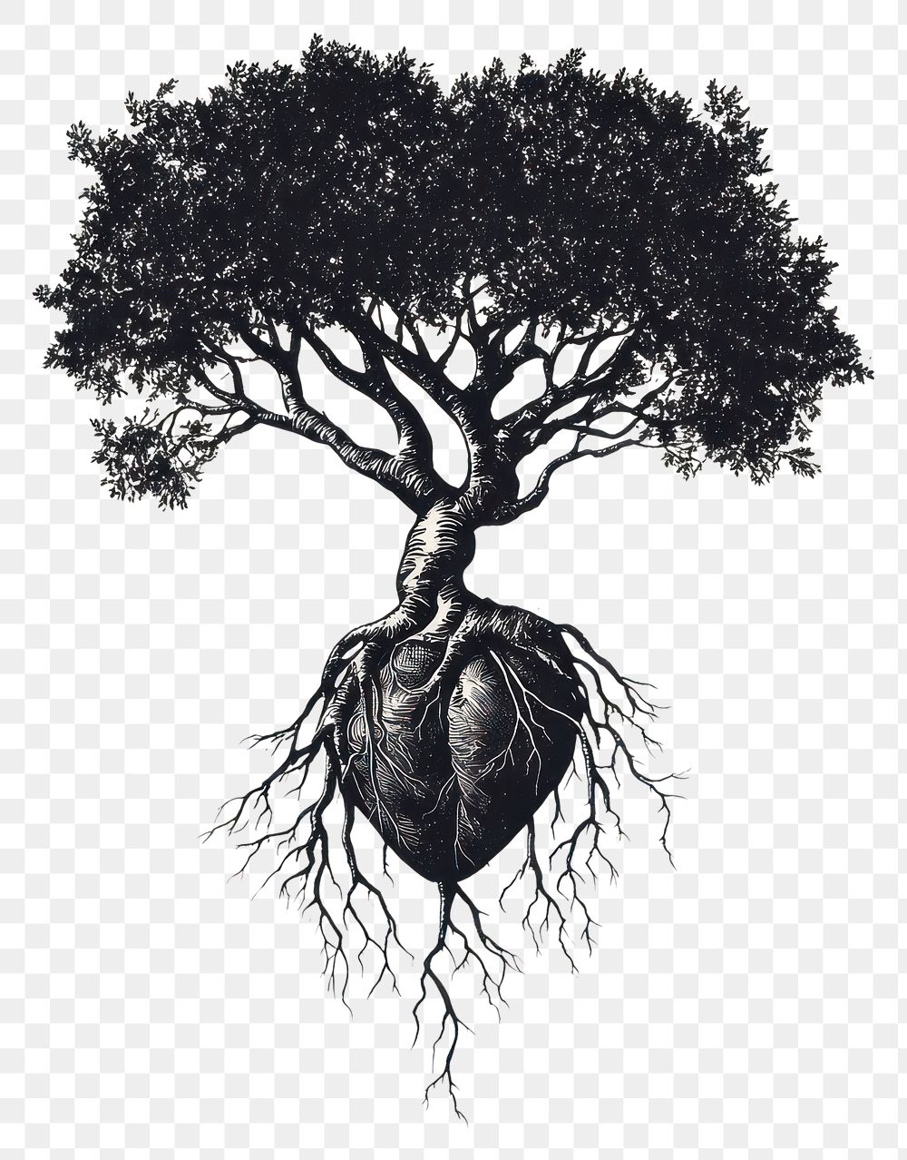 PNG tree roots intertwined human | Premium PNG - rawpixel