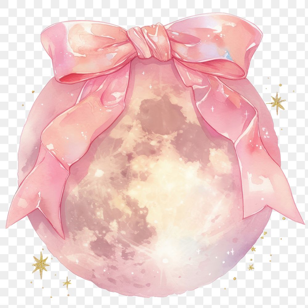 PNG moon tied ribbon illustration | Premium PNG - rawpixel
