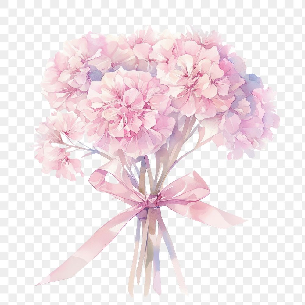 PNG Coquette flowers illustration watercolor | Free PNG - rawpixel