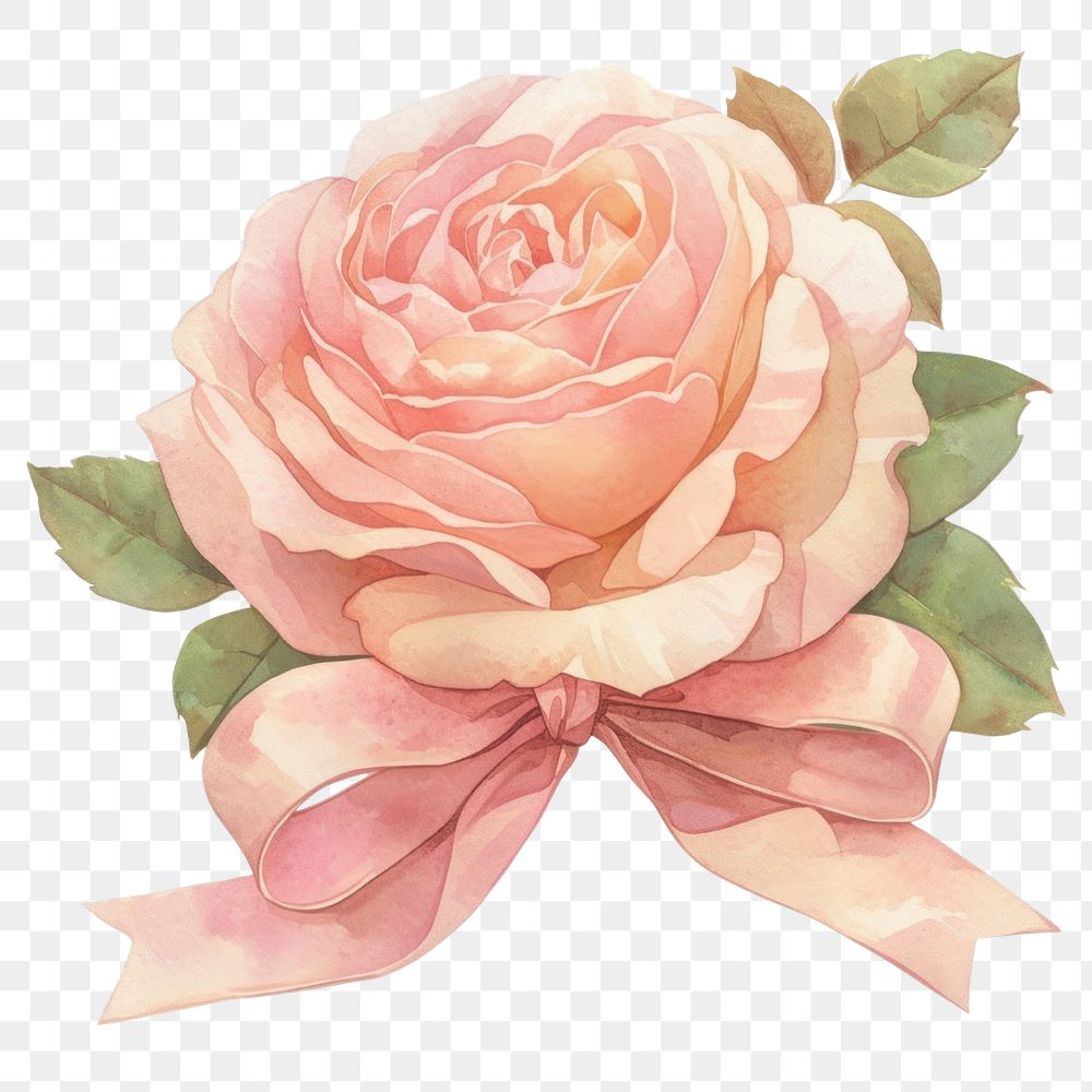 PNG Coquette rose illustration watercolor | Free PNG - rawpixel