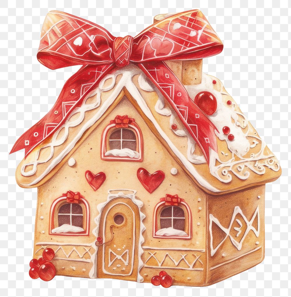 PNG Gingerbread house cookie confectionery | Premium PNG - rawpixel
