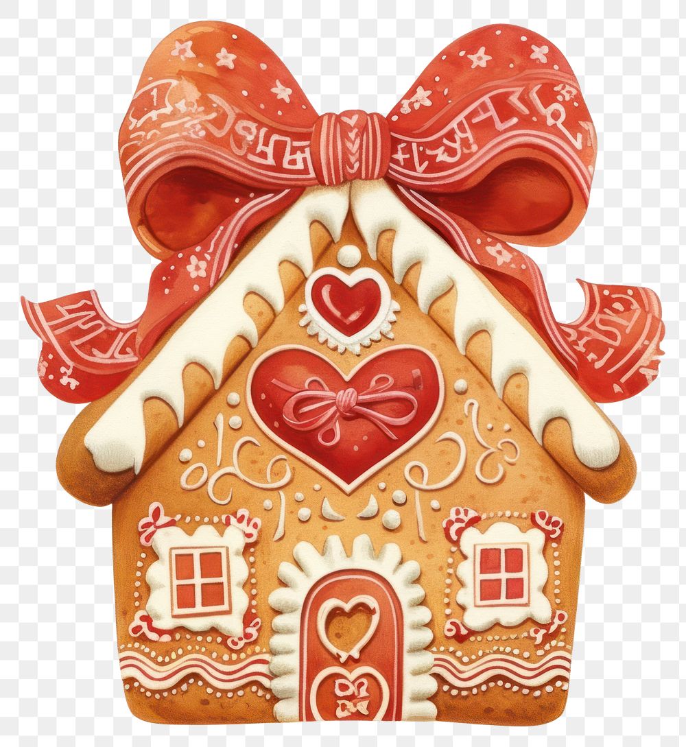 PNG Gingerbread house cookie confectionery | Free PNG - rawpixel