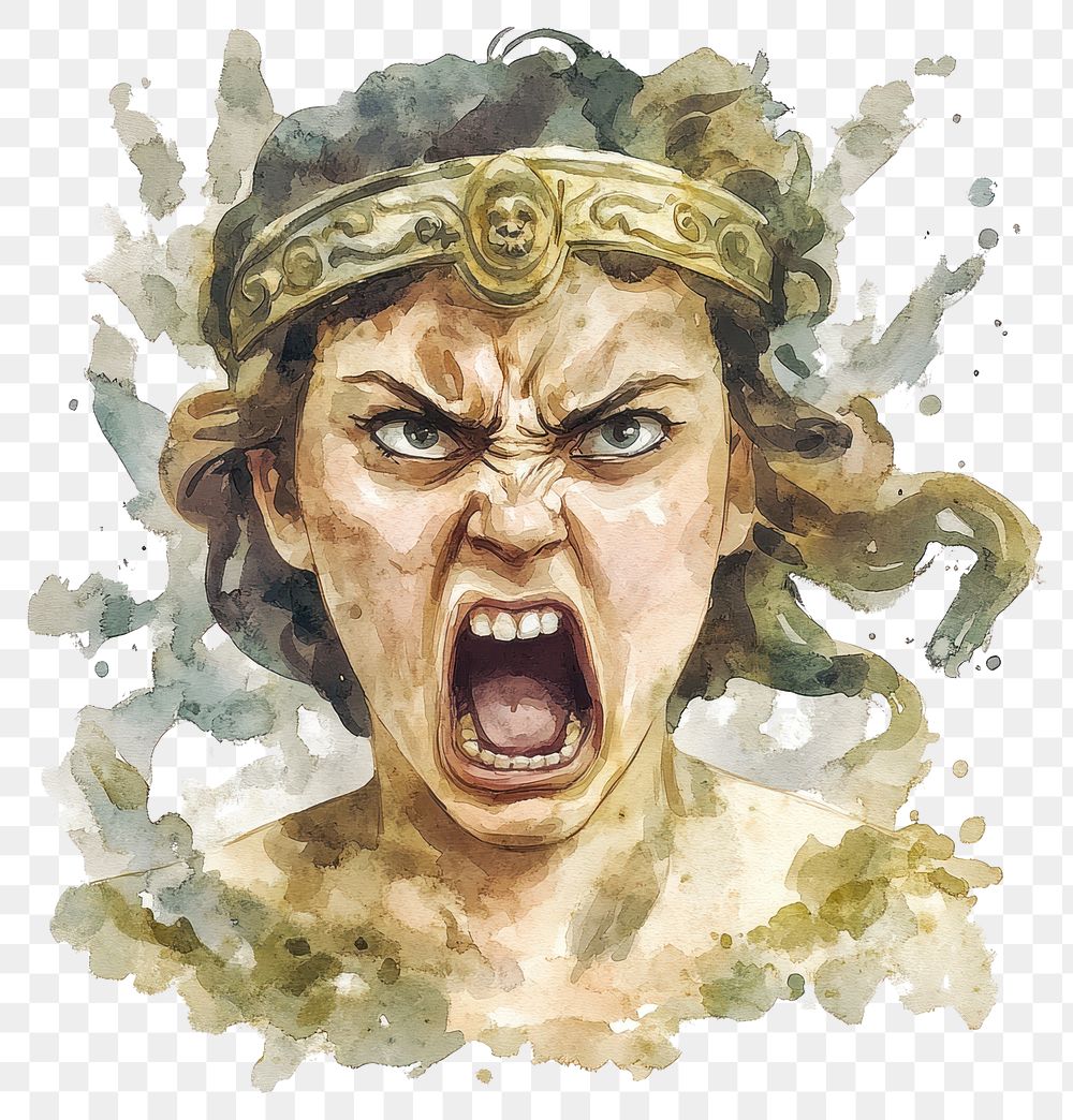 PNG ancient Greek angry goddess | Free PNG - rawpixel