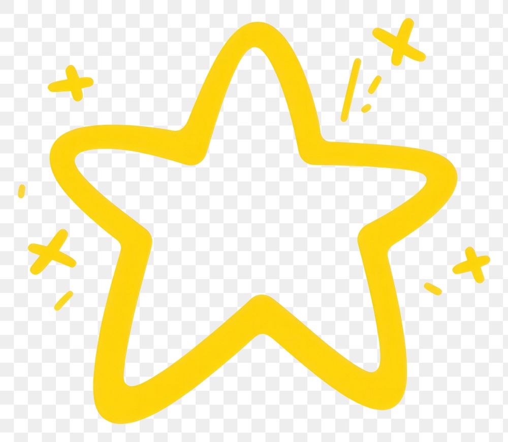 PNG Yellow star outline simple | Free PNG - rawpixel