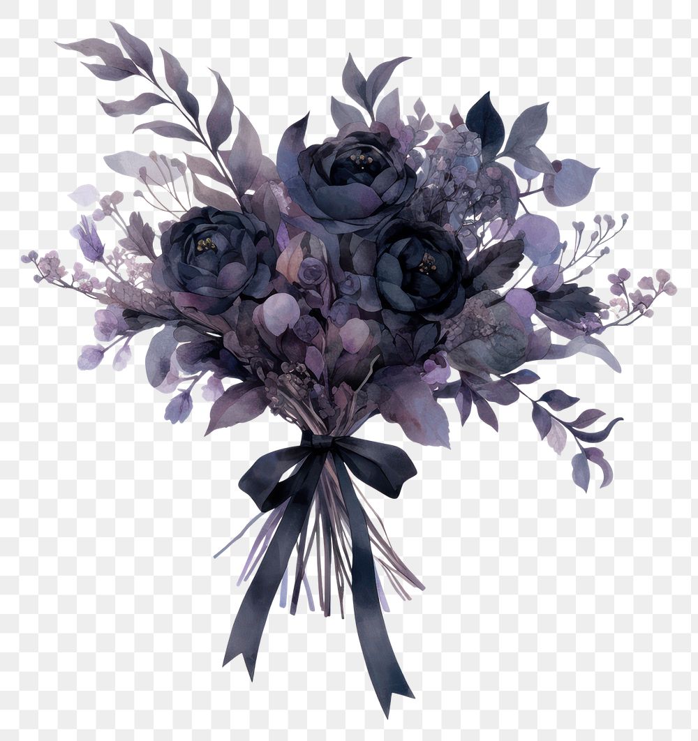 PNG Black coquette bouquet flower | Free PNG - rawpixel