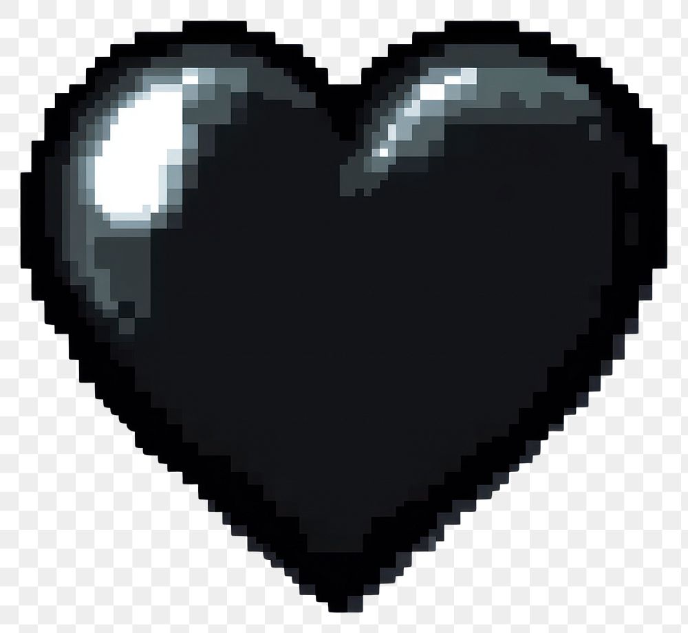 PNG Black heart icon pixel | Free PNG - rawpixel