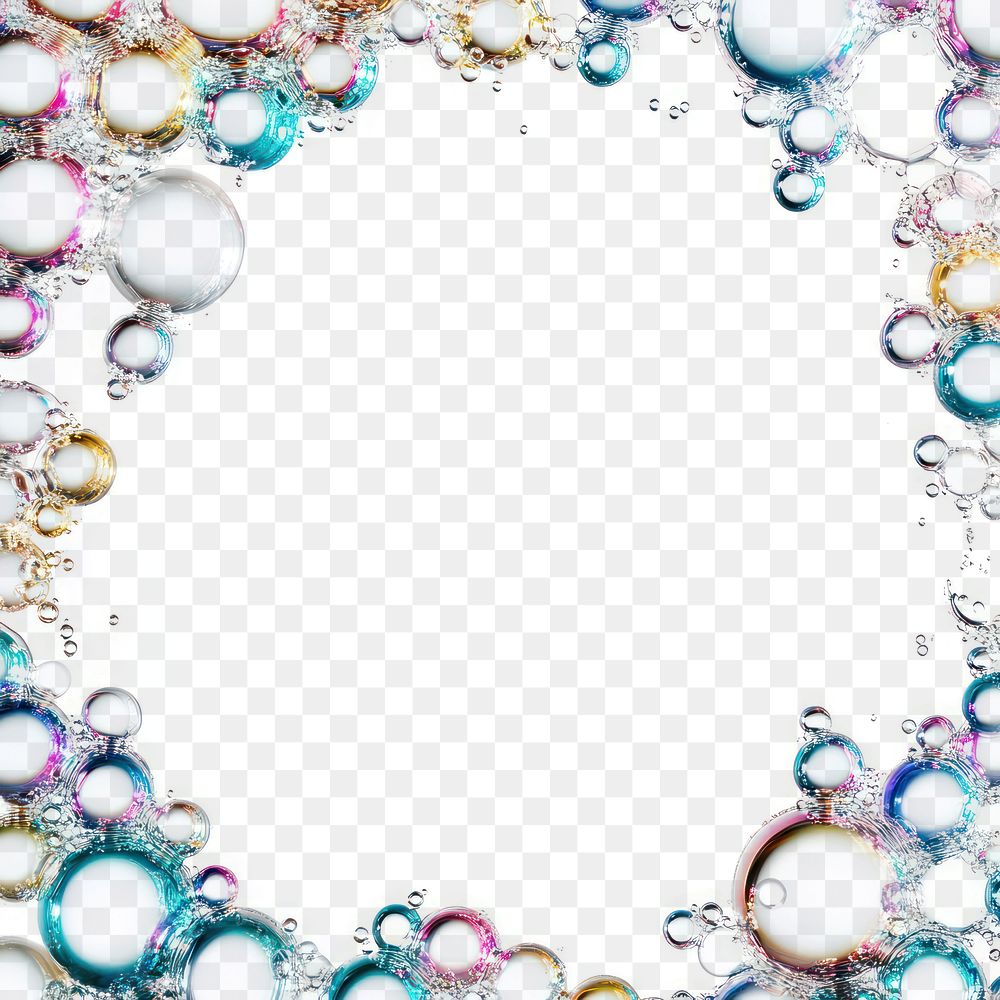 PNG Bubbles background border frame. | Free PNG - rawpixel