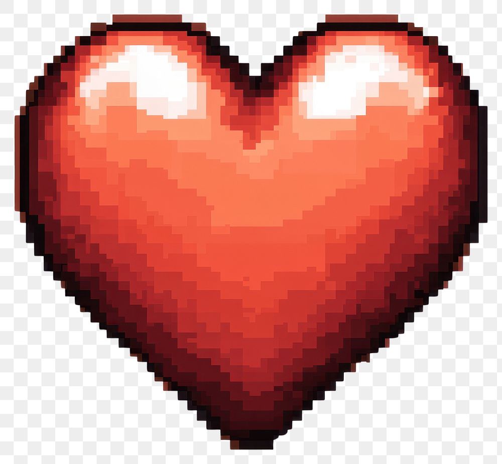 PNG Red heart icon pixel | Free PNG - rawpixel