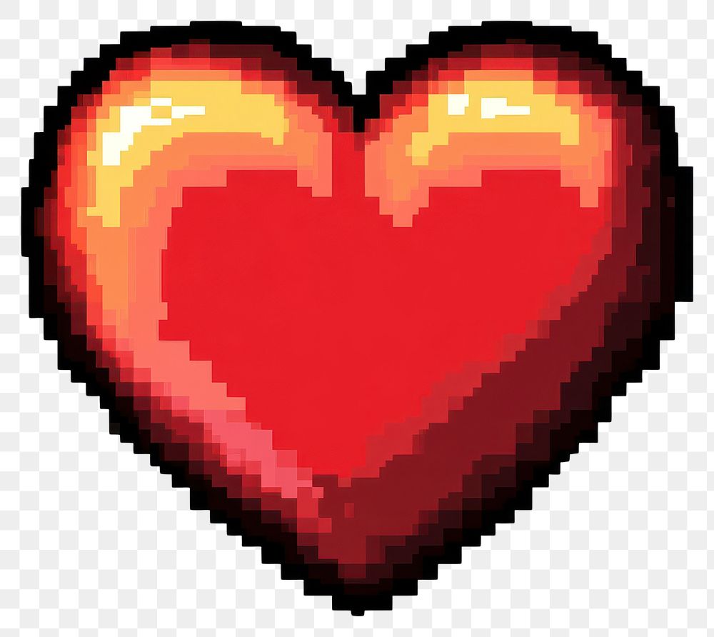 PNG Red heart icon pixel | Free PNG - rawpixel