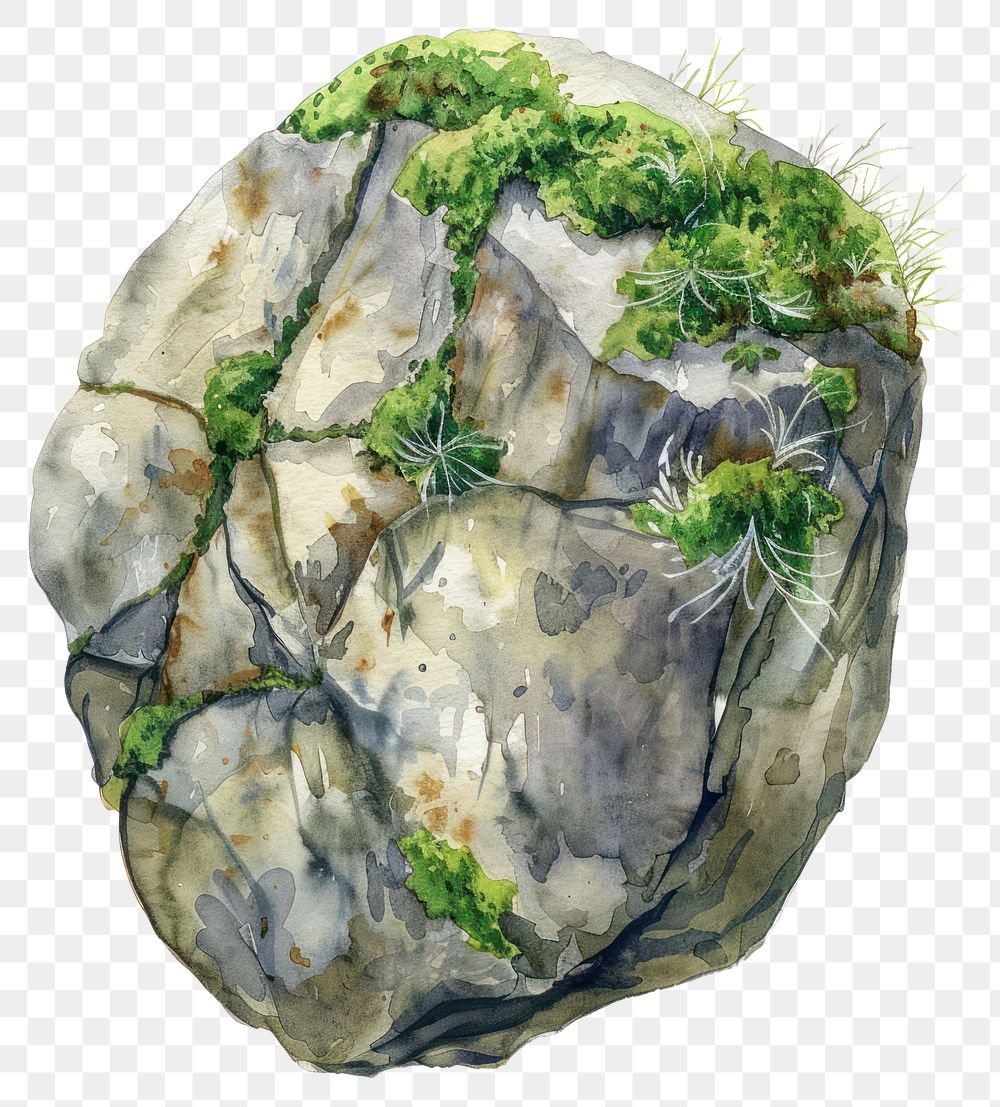 PNG An isolated stone moss | Free PNG - rawpixel