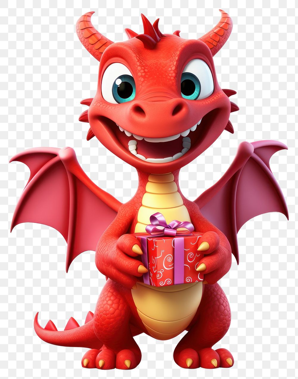 PNG happy cartoon red dragon | Free PNG - rawpixel