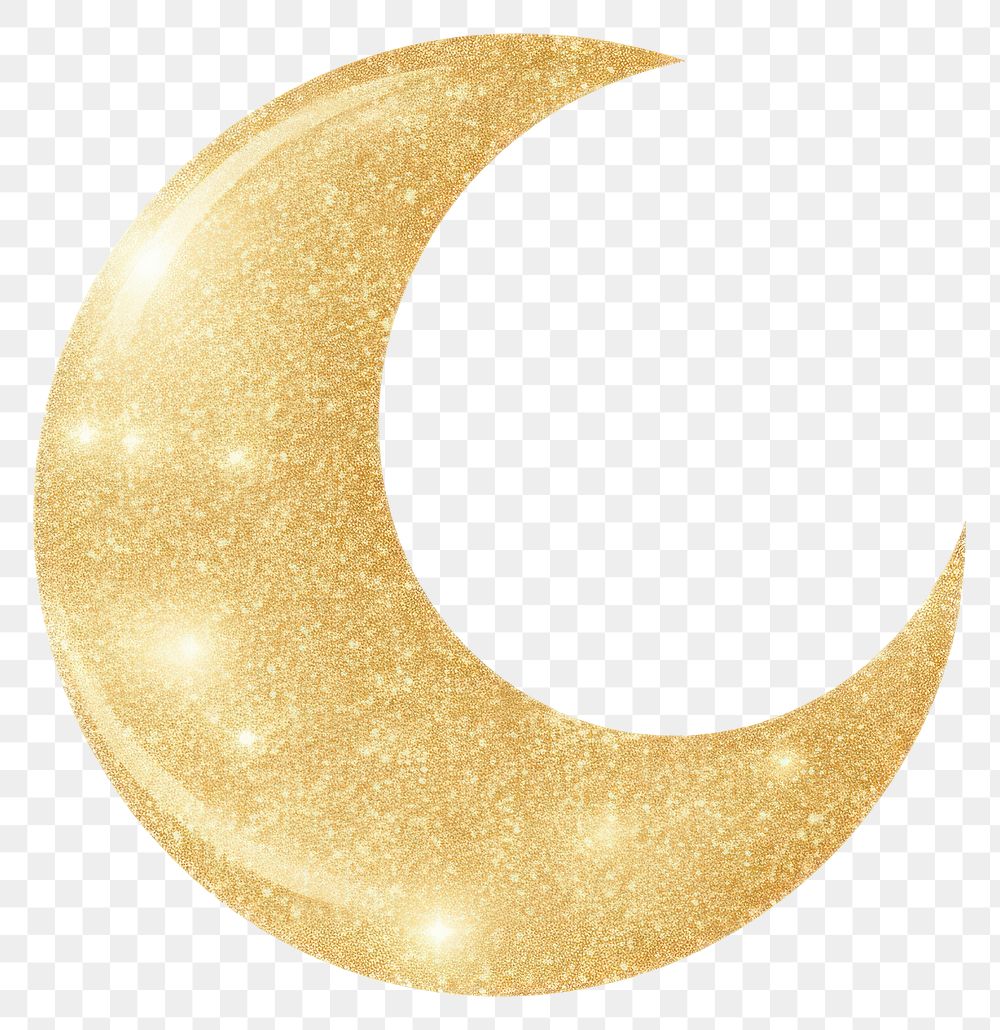 PNG Glitter golden moon icon | Free PNG - rawpixel