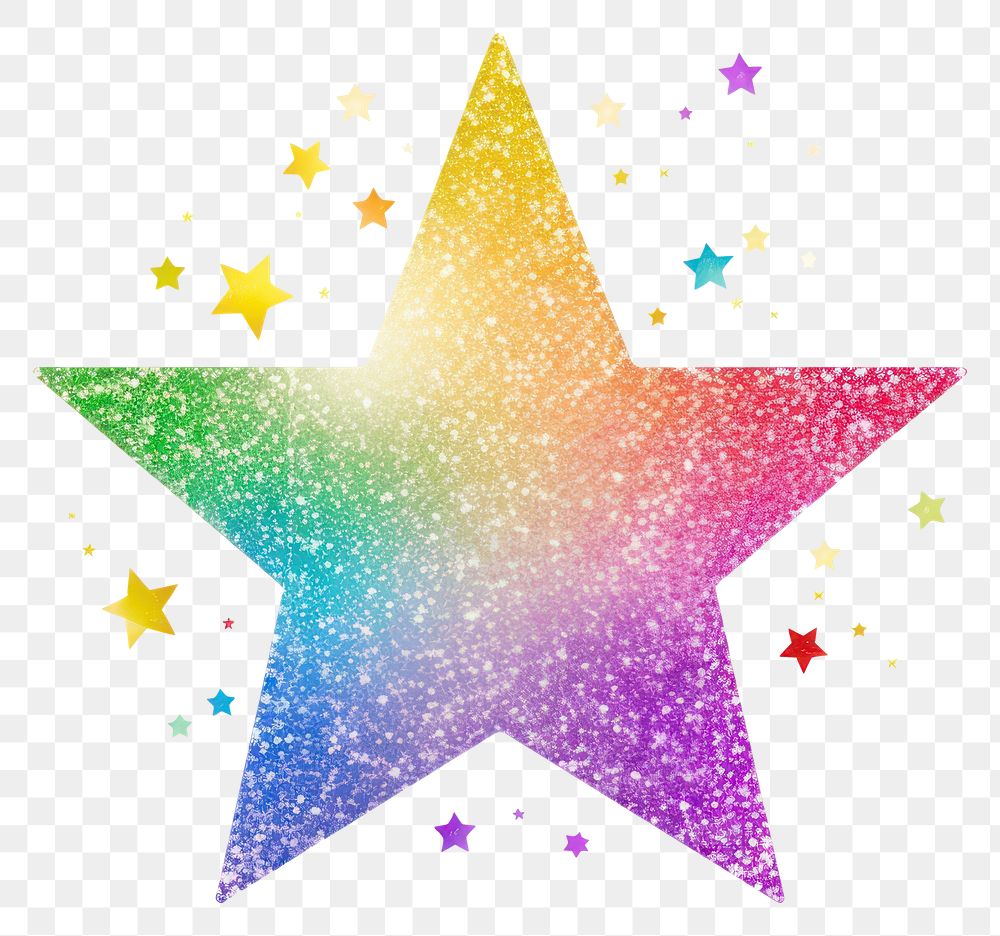 PNG Glitter rainbow star icon | Free PNG - rawpixel