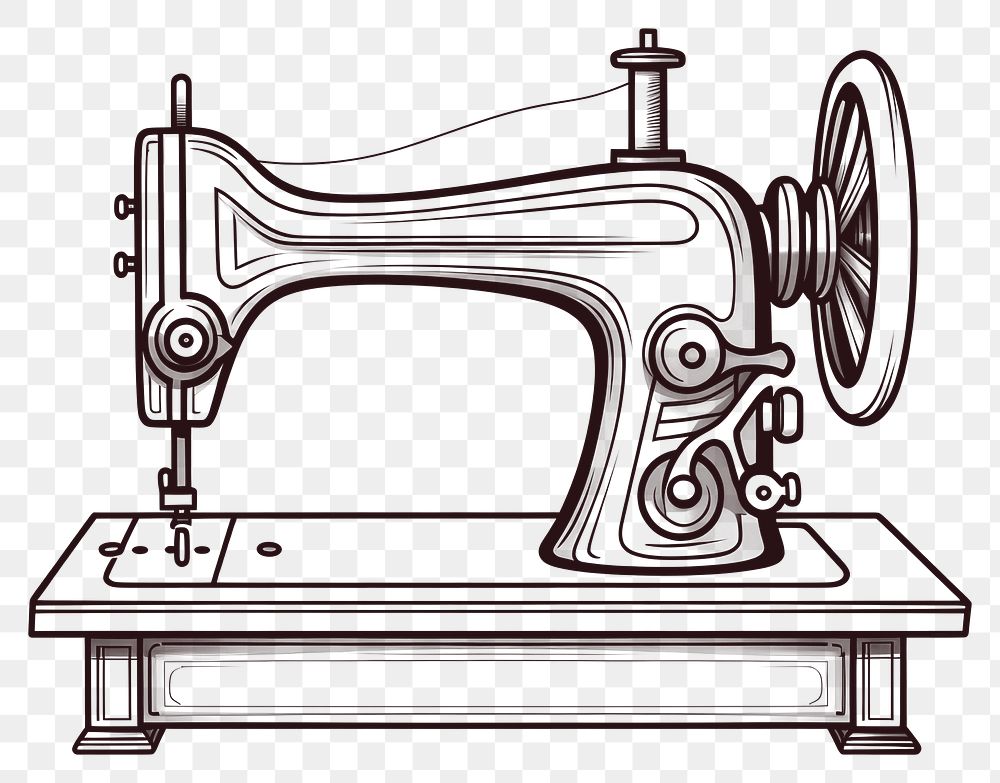 PNG Sewing machine drawing line | Free PNG - rawpixel