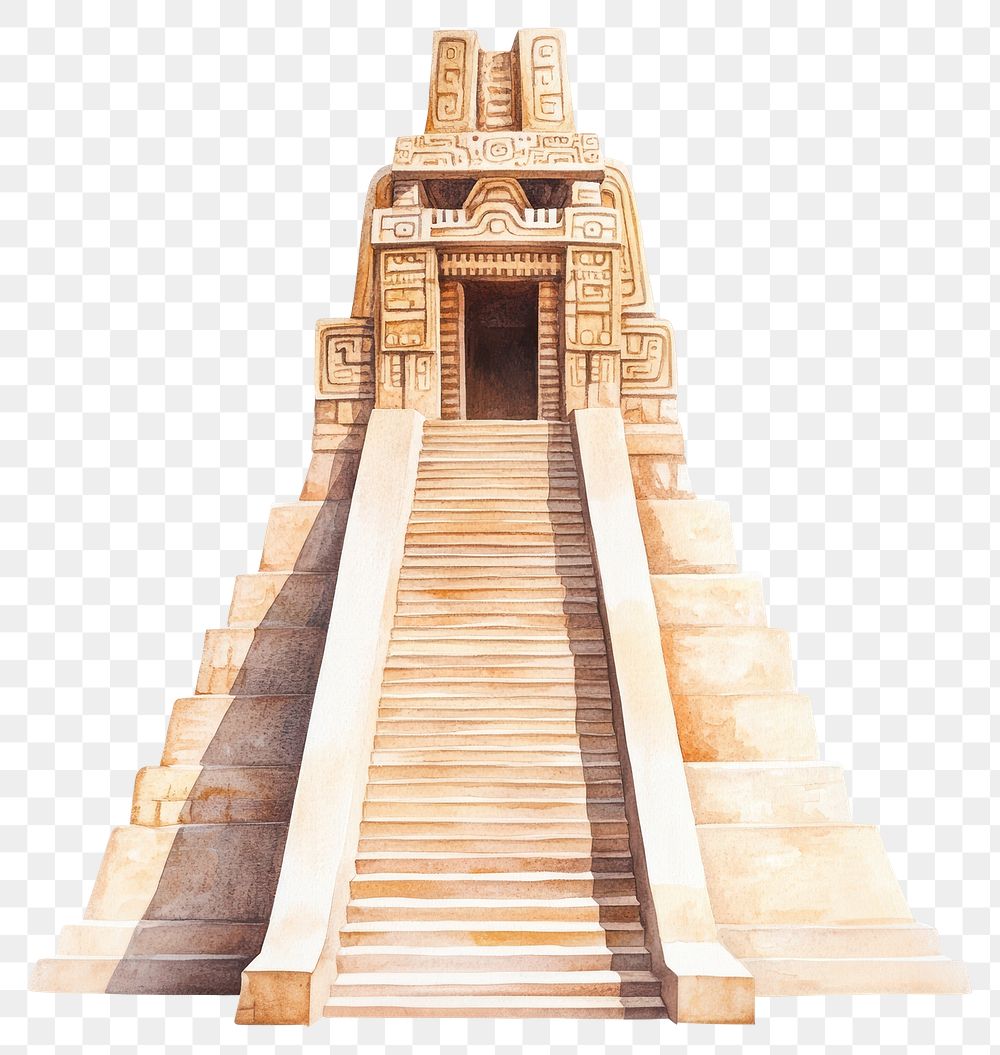 PNG Tikal mayan pyramid architecture | Free PNG - rawpixel
