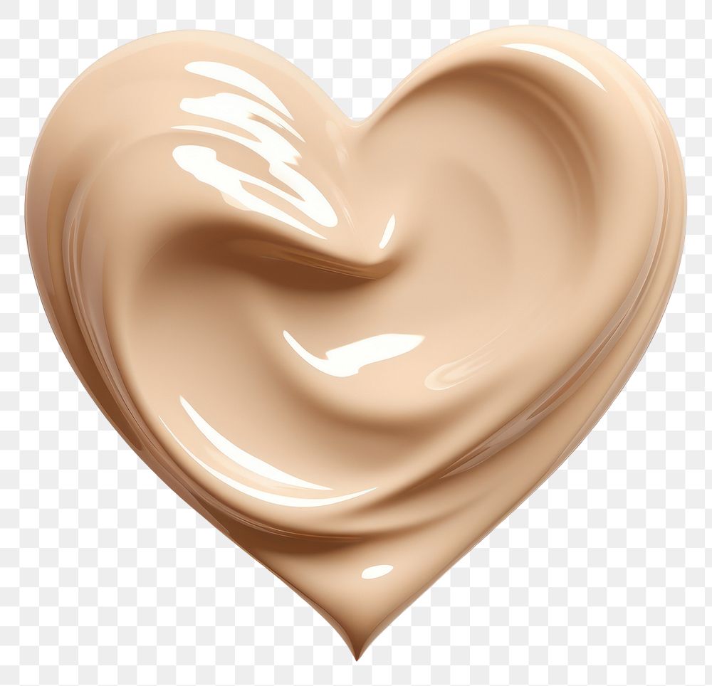 PNG Brown heart shaped cream | Free PNG - rawpixel