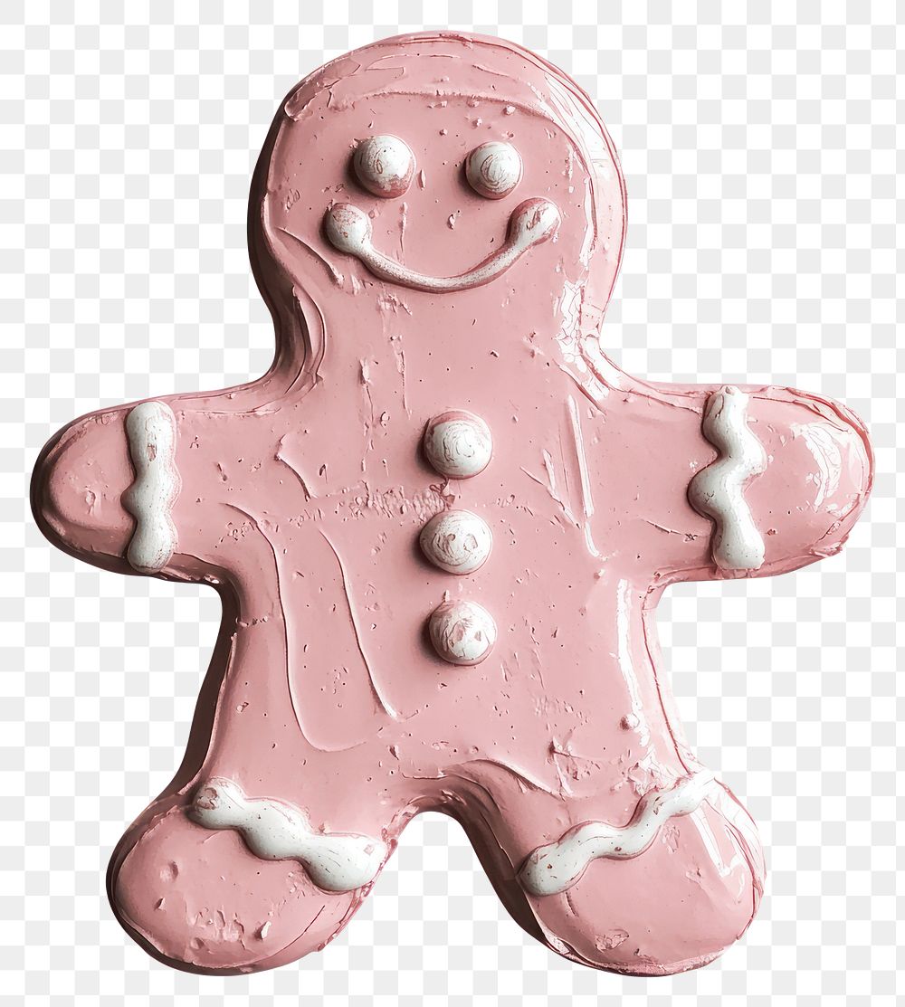PNG Pink gingerbread man christmas | Free PNG - rawpixel