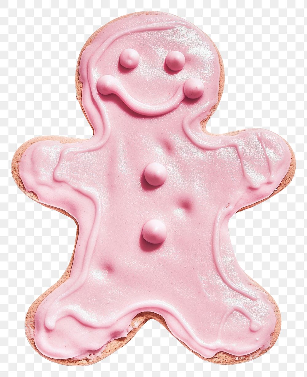 PNG Pink gingerbread man dessert | Free PNG - rawpixel