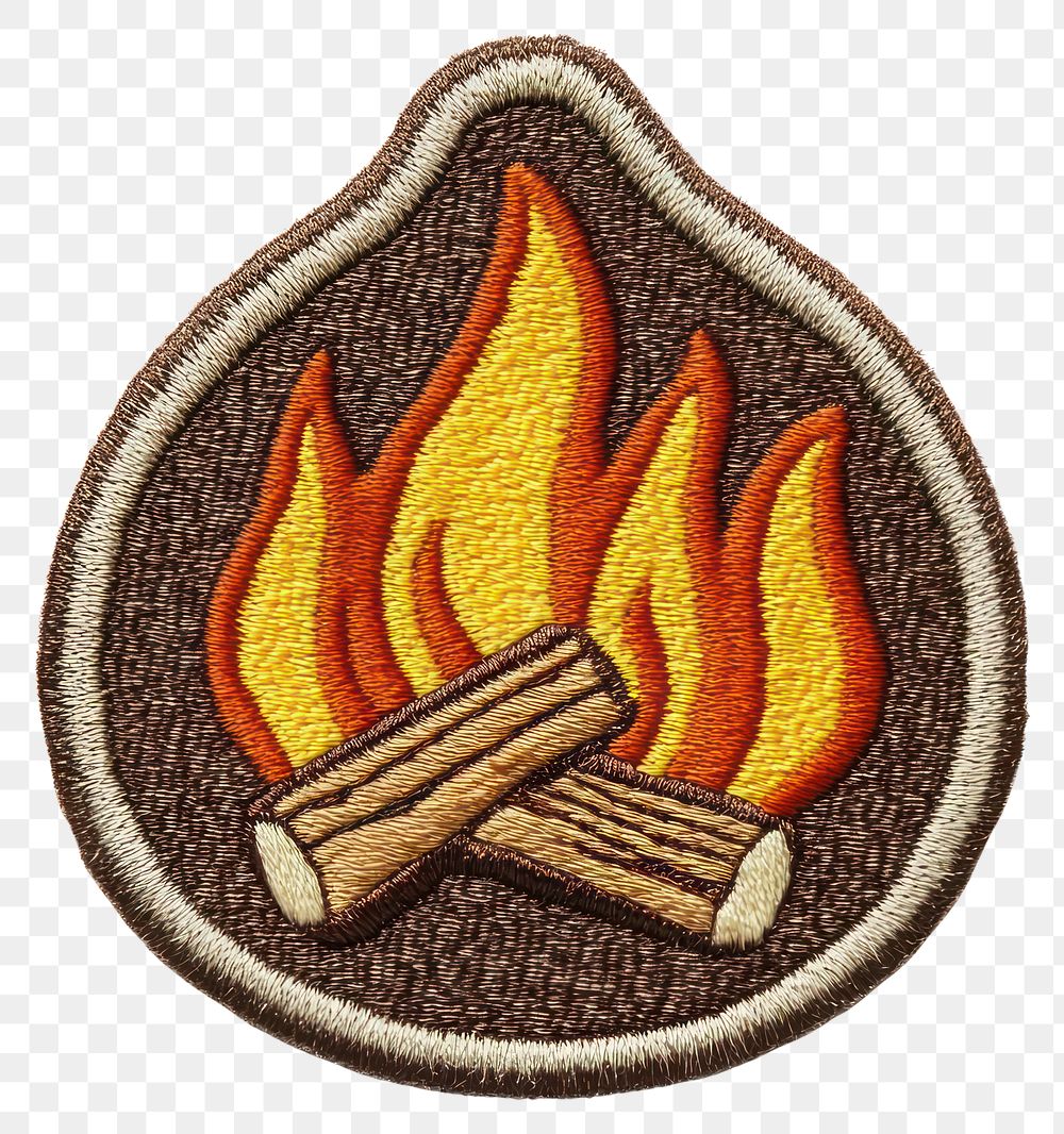 PNG Camp fire patch embroidered | Free PNG - rawpixel
