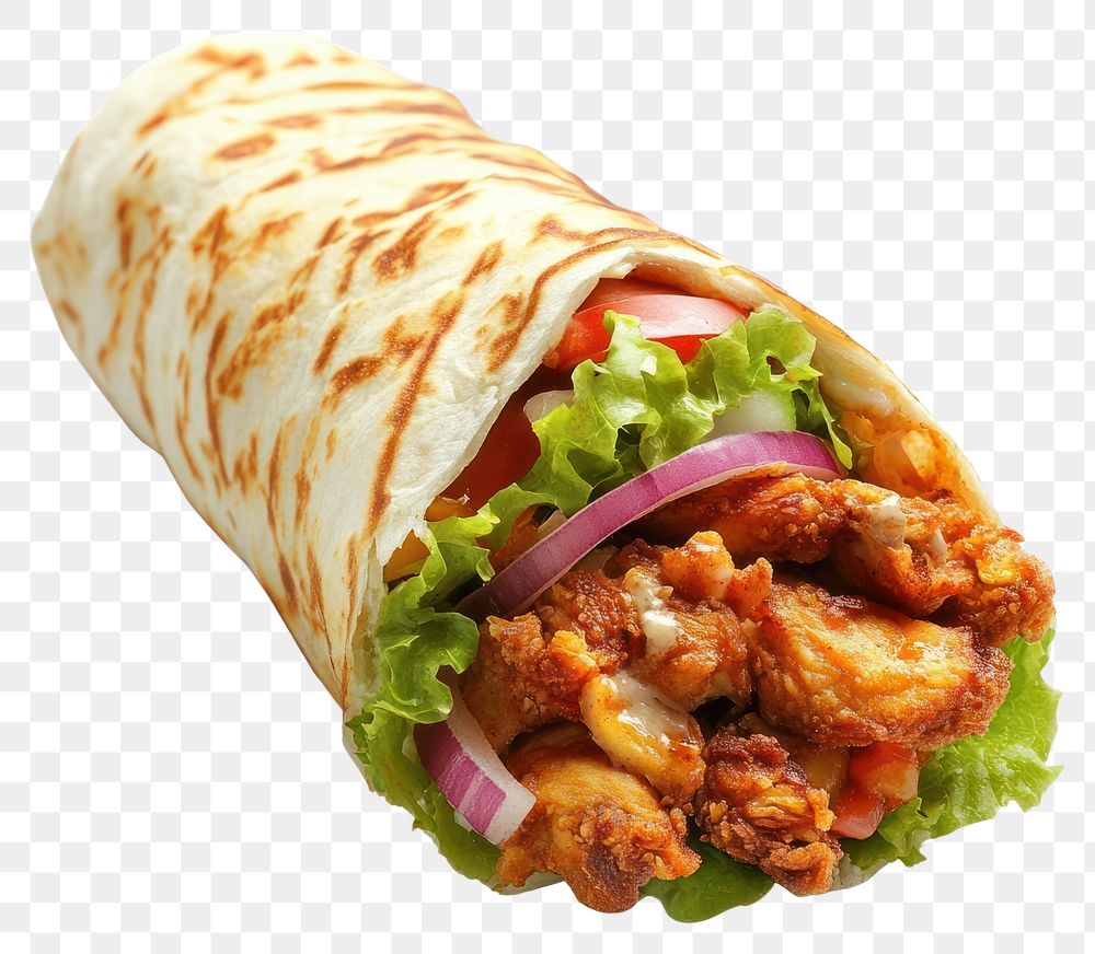 PNG Fried chicken kebab roll | Free PNG - rawpixel