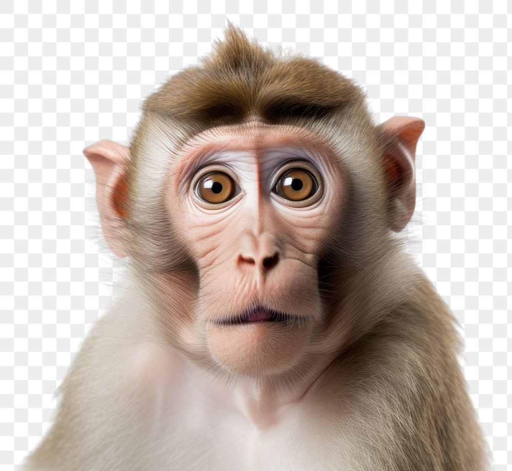 PNG Macaque looking confused wildlife | Free PNG - rawpixel