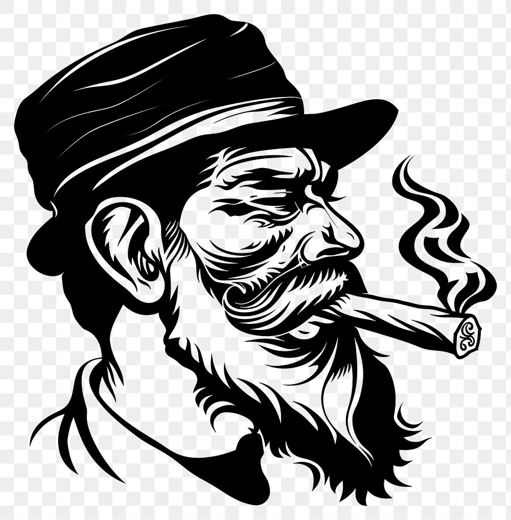 PNG Havana smoking cigar drawing | Free PNG - rawpixel