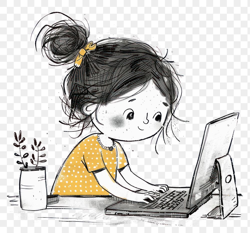 PNG Computer child book art | Free PNG - rawpixel