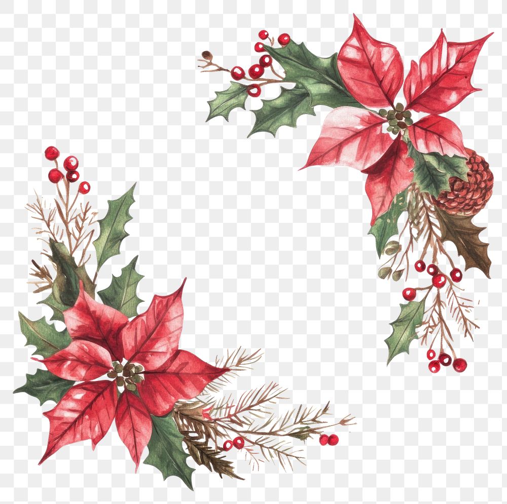 PNG Winter flower Frame flowers | Free PNG - rawpixel