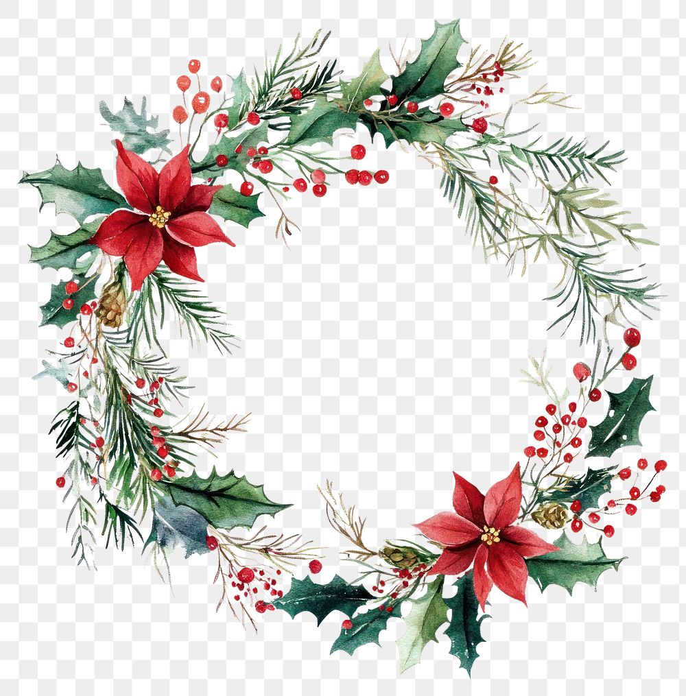 PNG Winter flower Frame illustration | Free PNG - rawpixel