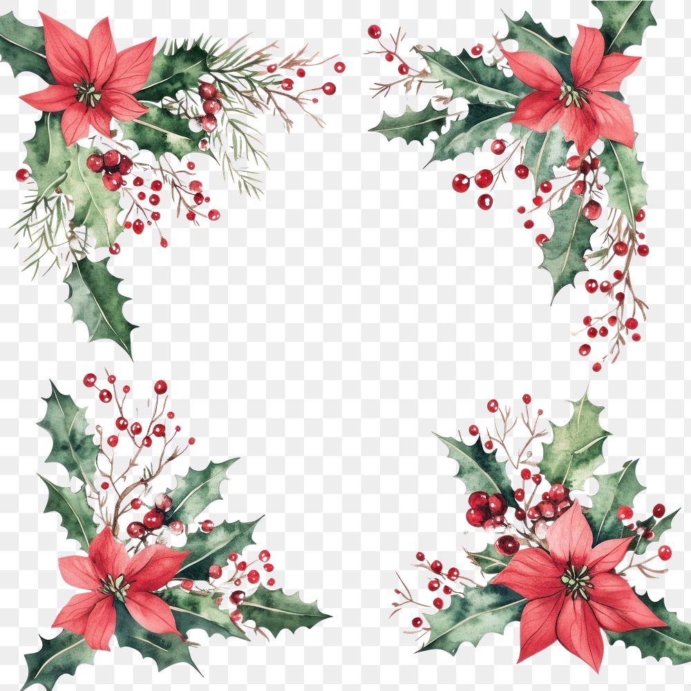 PNG Winter flower Frame flowers | Free PNG - rawpixel