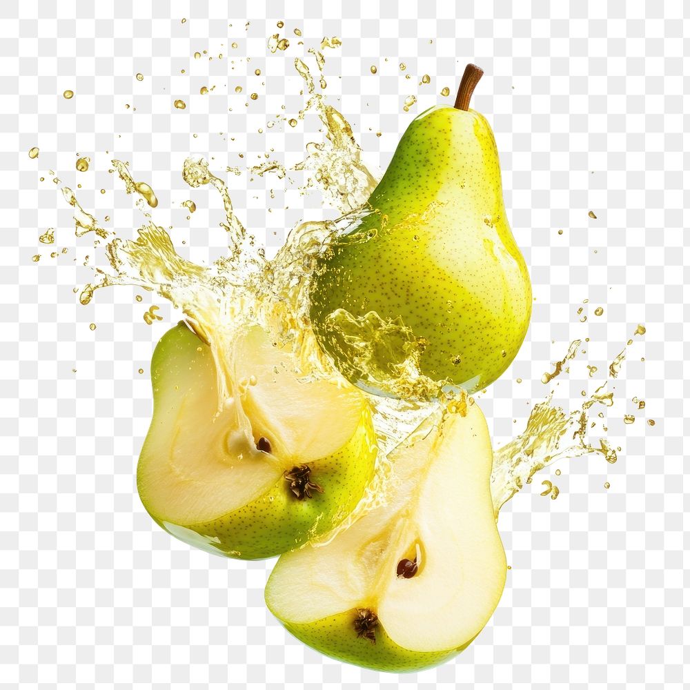 PNG Exploding cut green pears | Free PNG - rawpixel