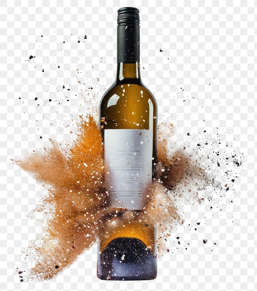 PNG Exploding bottle white wine | Free PNG - rawpixel