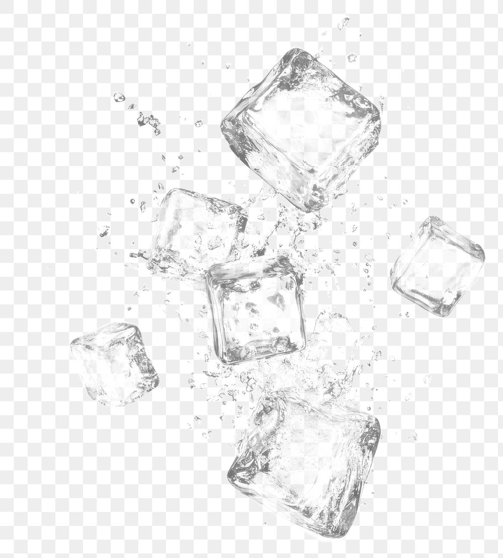PNG Exploding ice cubes floating | Free PNG - rawpixel